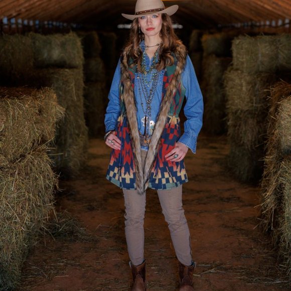 Tasha Polizzi | Jackets & Coats | Tasha Polizzi Saddle Faux Fur Vest ...